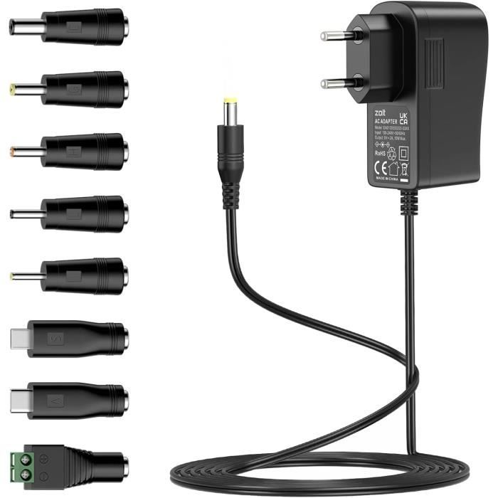 5V 2A Alimentation, Transformateur Universel Ac Dc Avec 8 Prises Dc ...