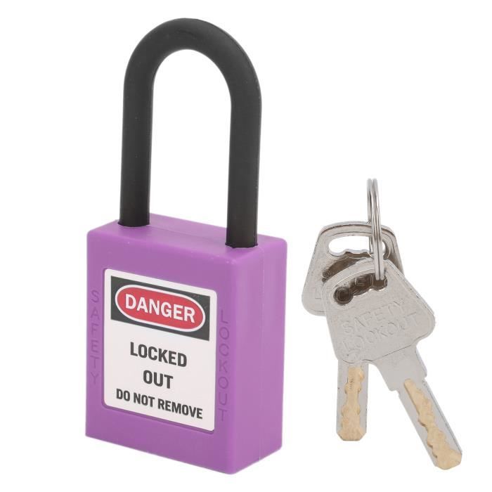(Violet)1pcs 38mm Lockout Tagout Locks Engineering Isolation DustProof ...