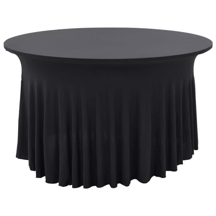 Nappes élastiques de table avec jupon 2 pcs 120x74cm Anthracite 133593 ...