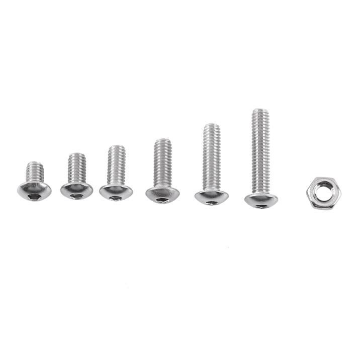 YOSOO Vis à douille hexagonale Assortiment de boulons et d'écrous hexagonaux en acier inoxydable ...