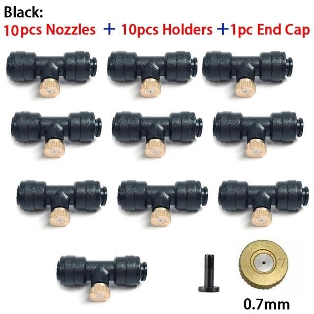 PULVERISATEUR,Black 0.7mm--Kit de buses de brumisation pour Patio ...