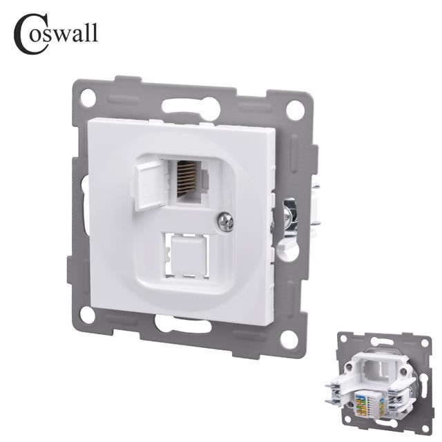 Prise,CAT6 Internet Socket--interrupteur mural mural tactile, panneau ...