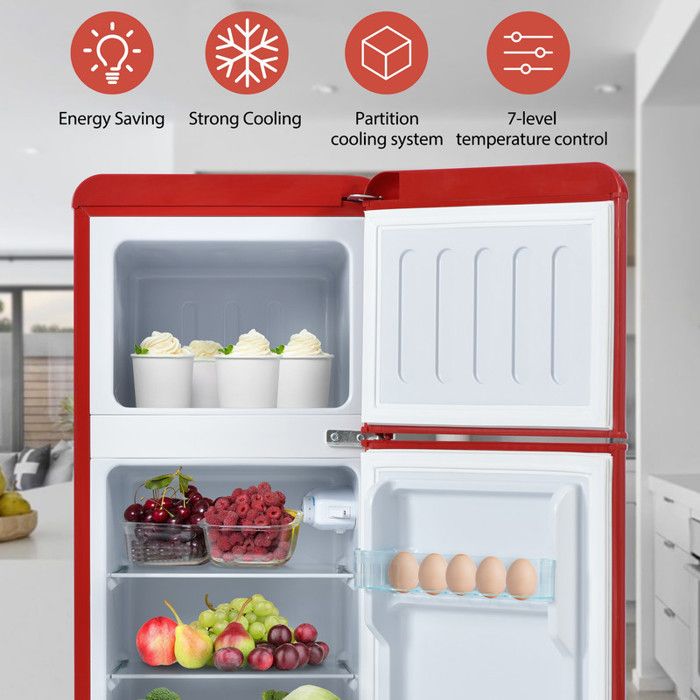 Réfrigérateur congélateur 92 litres 64L+28L, Frigo avce 2 portes ...