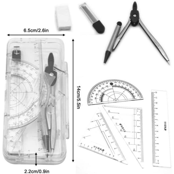 Math Géométrie Kit - Compas de dessin Géométrique Mathématique et ...
