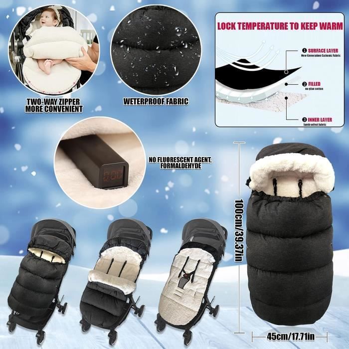 Chanceliere bébé Universelle pour Poussette,Housse de Pied Hiver Chaud ...