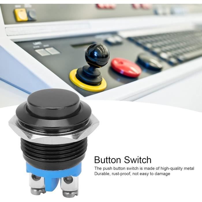 Interrupteur À Bouton-Poussoir En Métal,220V 16Mm Étanche En Acier ...