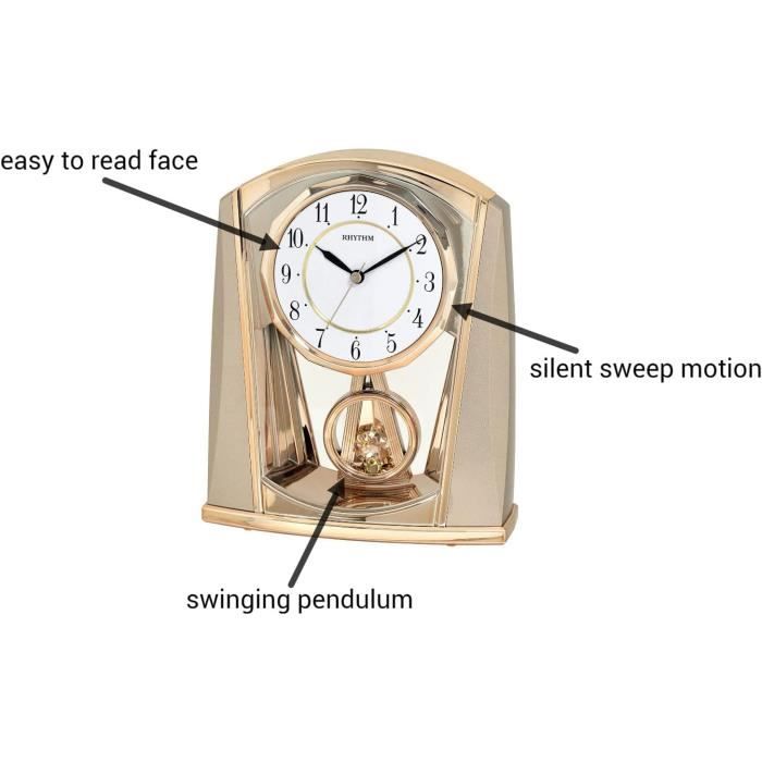 Rhythm Horloge de cheminée contemporaine Mantel Clocks - Cdiscount Maison