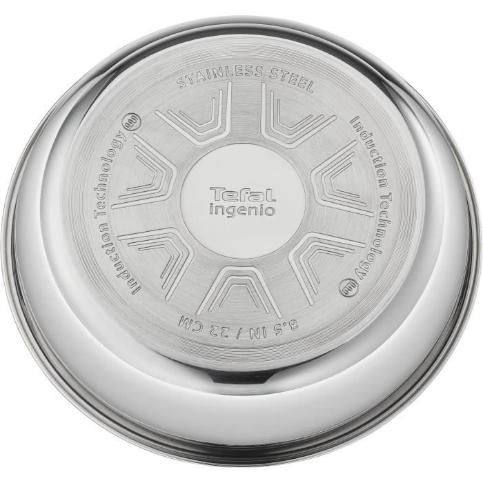 TEFAL Poêle Induction Ingenio Pro Inox - 26 cm - Cdiscount Maison