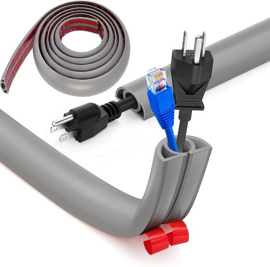 Cache Cable Sol, Petit Canal De Câble Flexible, 3.0M X 2Cm Protege ...