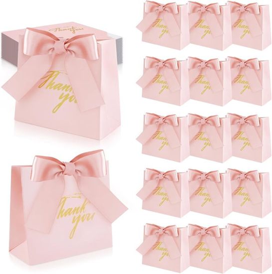 24 Pièces Thank You Sac À Cadeau Sachet Créative En Papier,Coffret ...