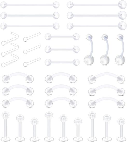 14/16G Clair Tragus Nez Retainer Cartilage Helix Daith des Boucles d ...