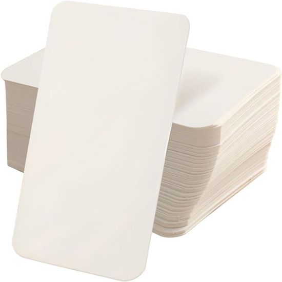 100 PCS Carte Vierge A6,Carte Blanche Cartonnée 10x15cm,Papier Carte De ...