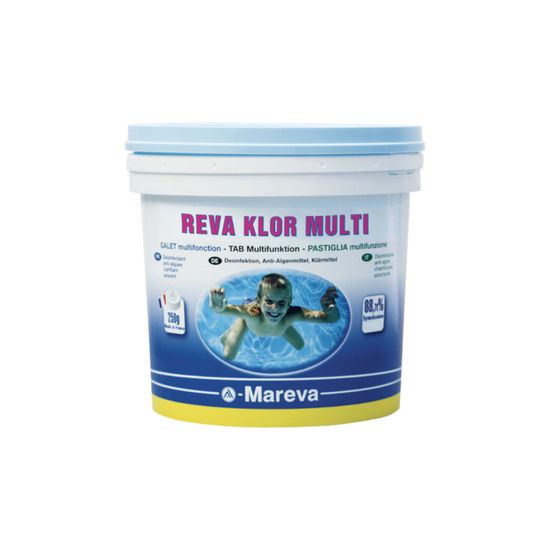 Reva Klor multi - Galet 250g - 5 kg de Mareva - Chlore, oxygène actif ...