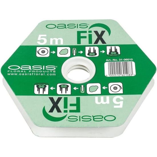 FLOWERBOX Oasis Fix Pâte adhésive verte double face pour la fixation de ...