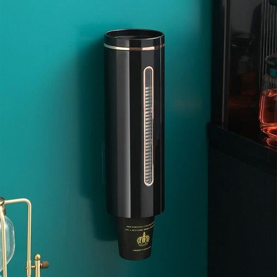 PORTE BOISSON,Black--Distributeur de gobelets en papier, support de ...