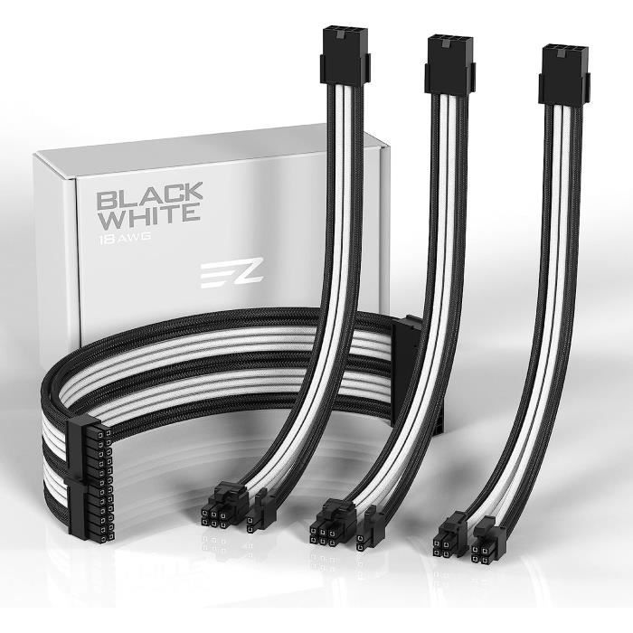 Extension De Câble Psu Câble Personnalisé Gainé Pour Alimentation ...