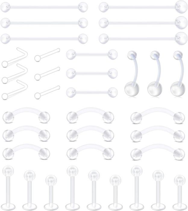 14/16G Clair Tragus Nez Retainer Cartilage Helix Daith des Boucles d ...