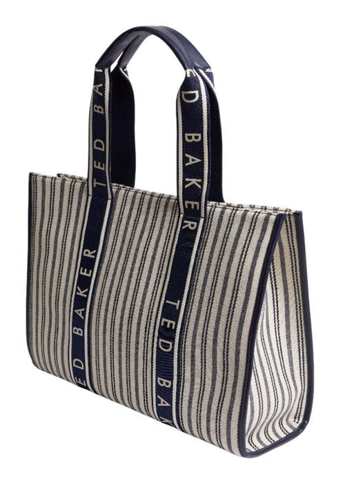 Ted Baker Sac shopper crème bleu foncé pour femme - Hayllee Striped ...