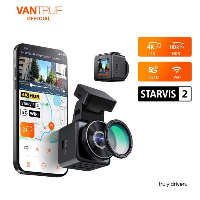 Vantrue E1 Pro 4K Mini Avant STARVIS 2 Plaque Pix ™ Caméra de tableau de bord de Vision nocturne ...