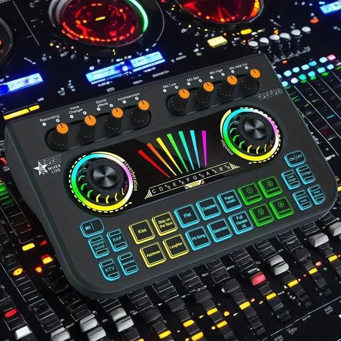 Table de mixage audio rechargeable, interface audio, carte son en ...