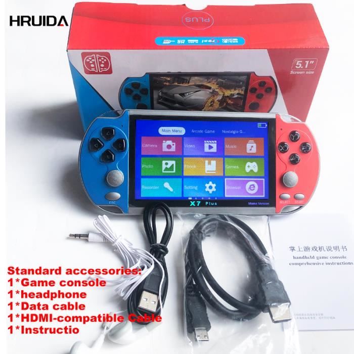 Console de jeu x7 plus-Console de jeu vidéo rétro portable, contrôleur ...
