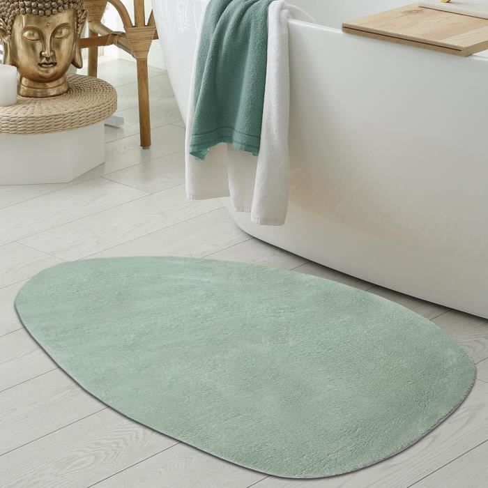 Tapis De Douche Pour Salle De Bain - Coins Arrondis Et Doux - Vert ...