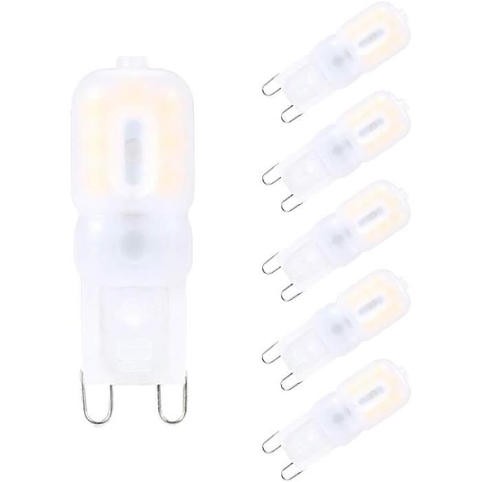 Ampoule LED G9 3W, Ampoules LED Économie d'énergie, Blanc Chaud 3000K, Equivalente 30W Halogène ...