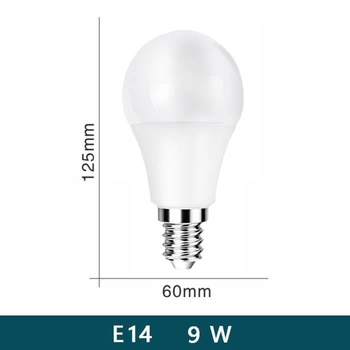 (E14 9W|Warm White|AC220V)Ampoule LED pour Projecteur Chaud ou Blanc et Froid, Lampe de CA 220V ...