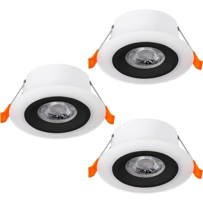 Lot De 3 Spots Led Encastrable Calonge, Luminaire Encastré Rond Pour ...