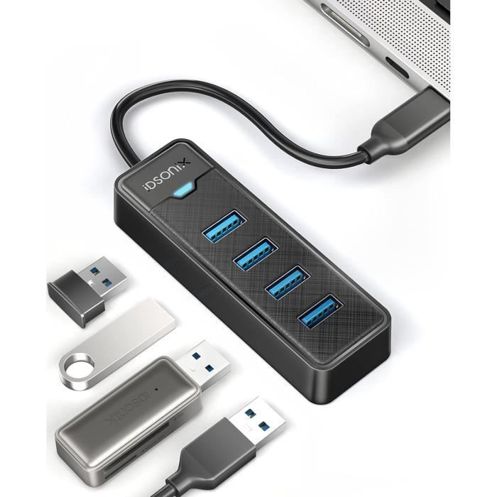 Hub Usb C, Idsonix 4 Ports Hub Usb 3.0 Portable Avec 5Gbps Transmission ... Hub Usb C, Idsonix 4 Ports Hub Usb 3.0 Portable Avec 5Gbps Transmission ...