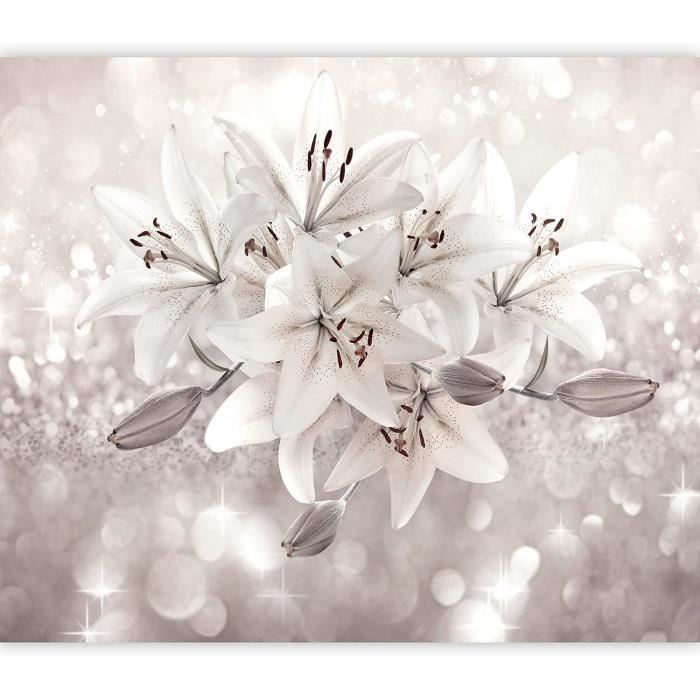 Papier Peint Intissé Fleur Lys 350X256 Cm Décoration Murale Xxl Poster ...