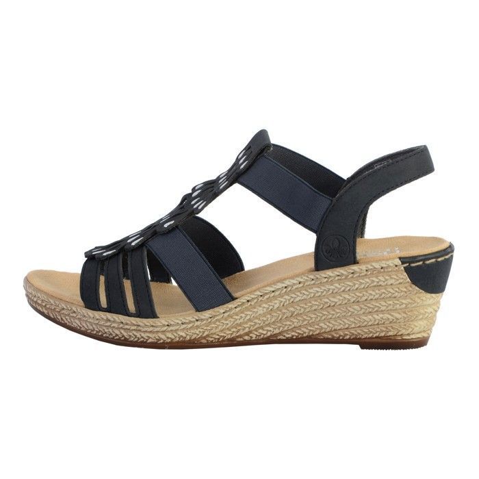 Sandales - Rieker - Namur - Femme - Bleu - Compensé 5.5cm Bleu ...