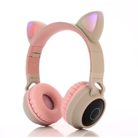 Casque d'écoute sans fil Bluetooth 5.0 avec oreilles de chat LED - OHP ...