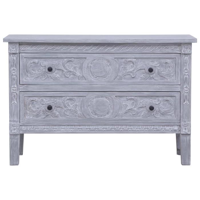 JIM - MEUBLE ENFILADE - Buffet avec 2 tiroirs 90x30x60 cm Bois d'acajou ...