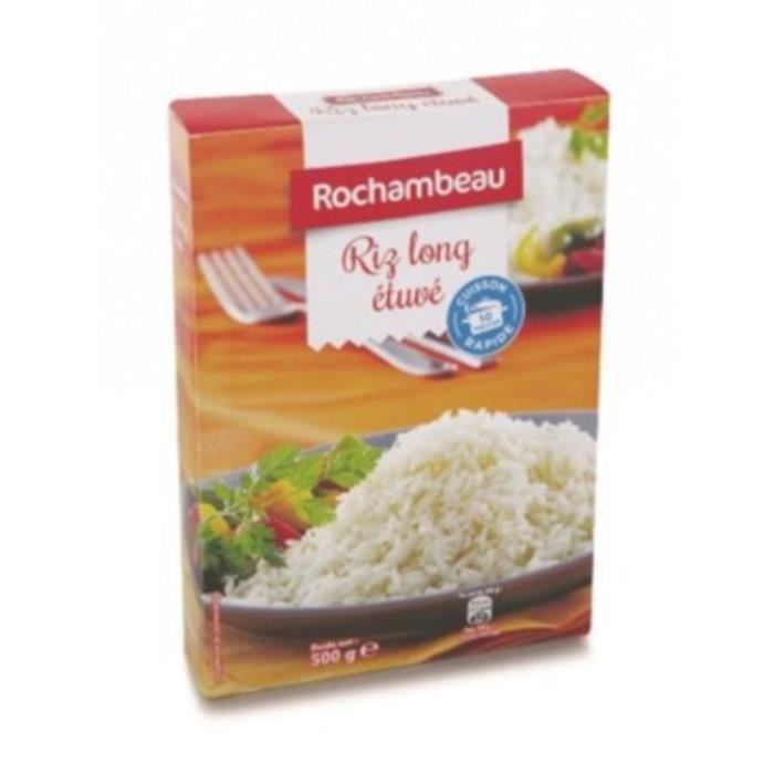 Riz long blanc étuvé 10 min Rochambeau 500g/Sachet 14 sachets ...