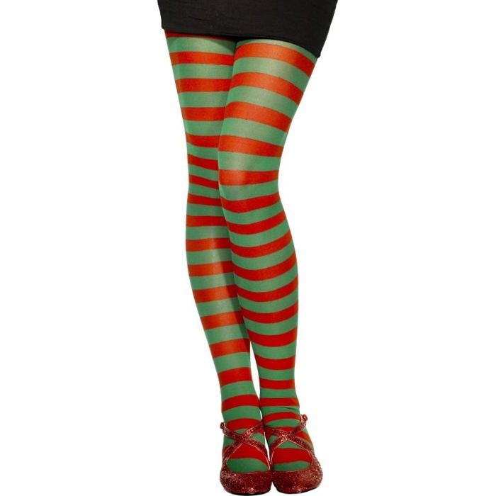 Collants elfe femme verts et rouges - SMIFFY'S - pour intérieur ...