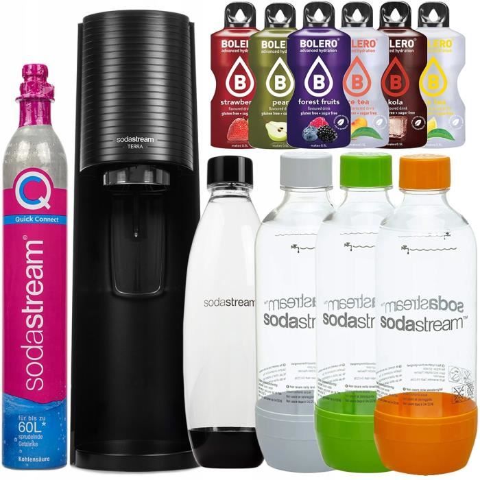 SodaStream Terra Set à eau gazeuse avec 4 bouteilles - Cdiscount ...