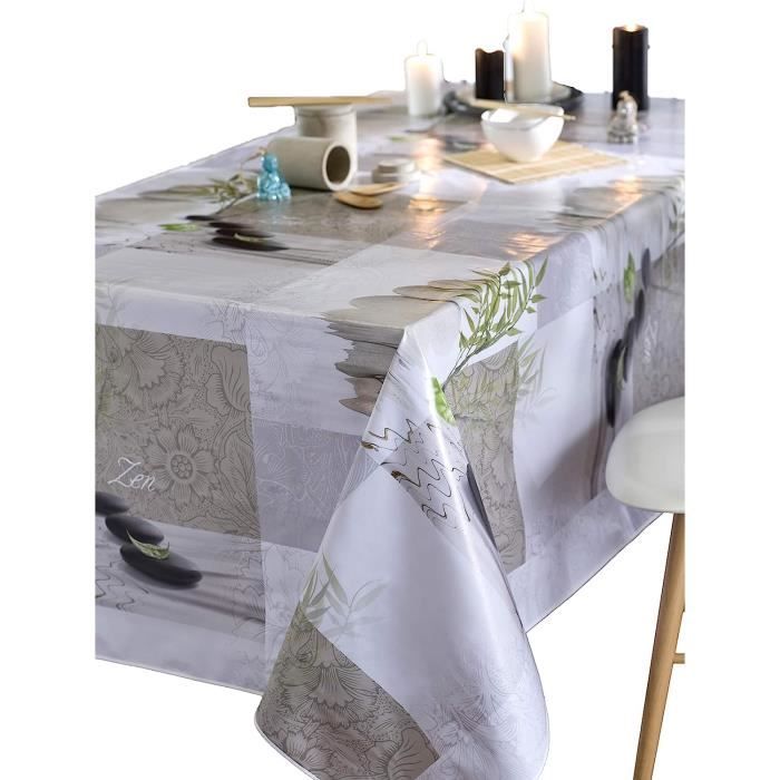 Calitex Nappe Toile Cirée Rectangulaire Pvc Beige 140 X 200 Cm76