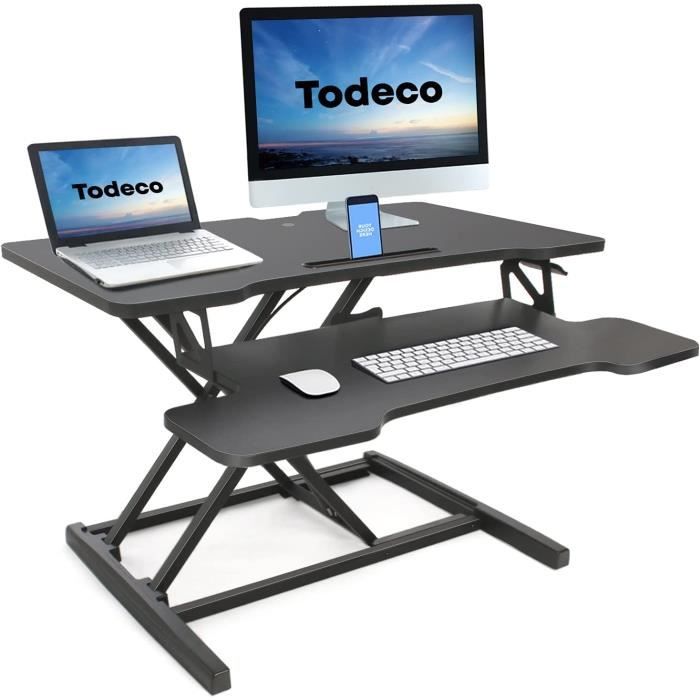 Todeco Bureau Debout Assis A Hauteur Reglable 91*40Cm Bureau Assis ...