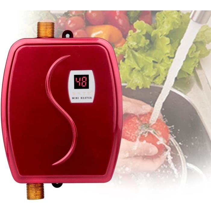 Mini Chauffe-Eau Électrique, 220V 3800W Mini Chauffe-Eau Électrique Instantané Chauffe-Eau ...