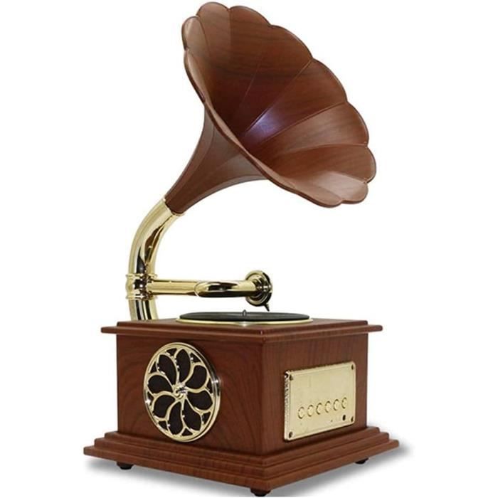 Tourne-Disques Rétro, Look Phonographe Rétro, Platine Vinyle En Bois À ...