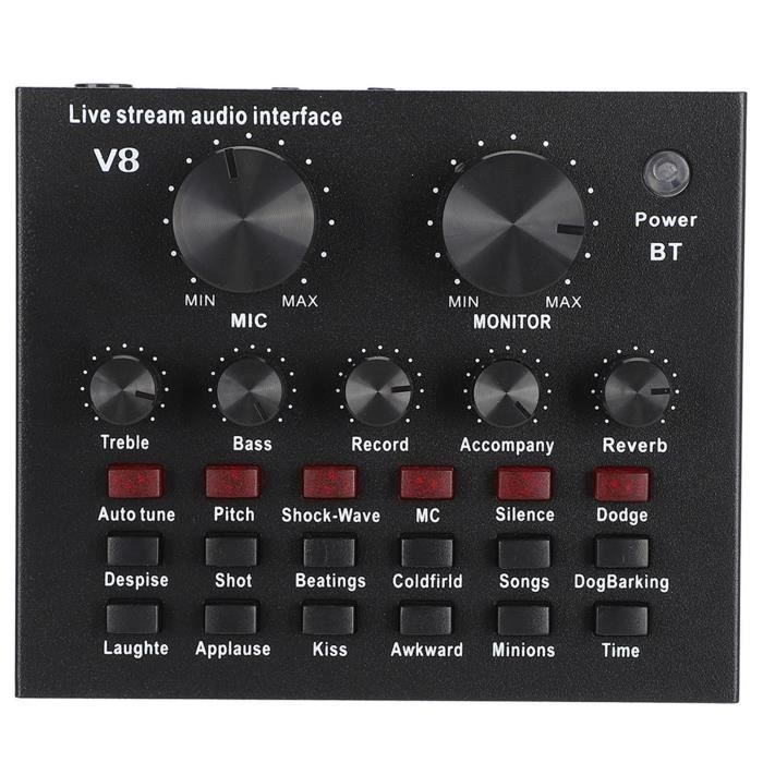 Carte son - VBESTLIFE - V8 - 112 types d'électro-acoustique - 18 effets ...