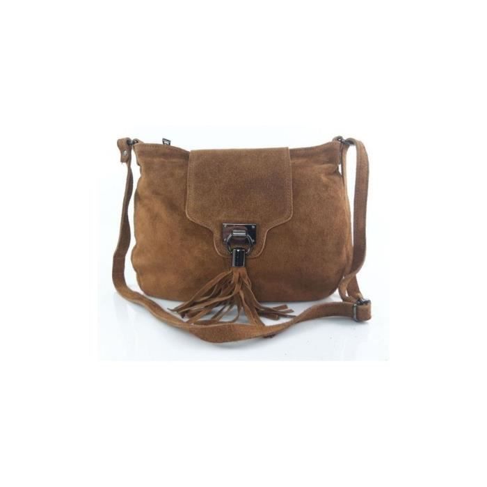 Sac à main en cuir VERA PELLE VPZ55C pour femme/adulte - couleur marron ...