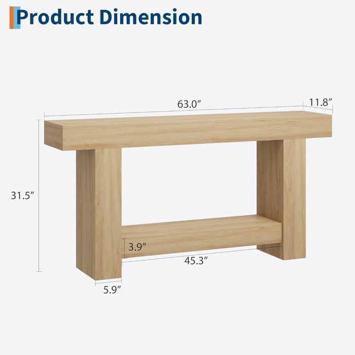 GARVEE Console meuble,Table Console 160 cm,Table d'Entrée Longue 2 ...
