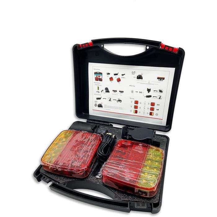 LED Feux arrière de remorque magnétiques sans fil avec réflecteur, 12 V ...