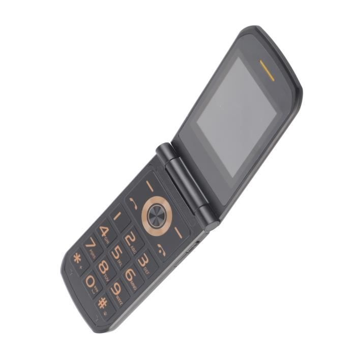 JIE 2G Flip Phone K21 2G Senior Big Button Flip Cell Phone 2,4 Pouces ...