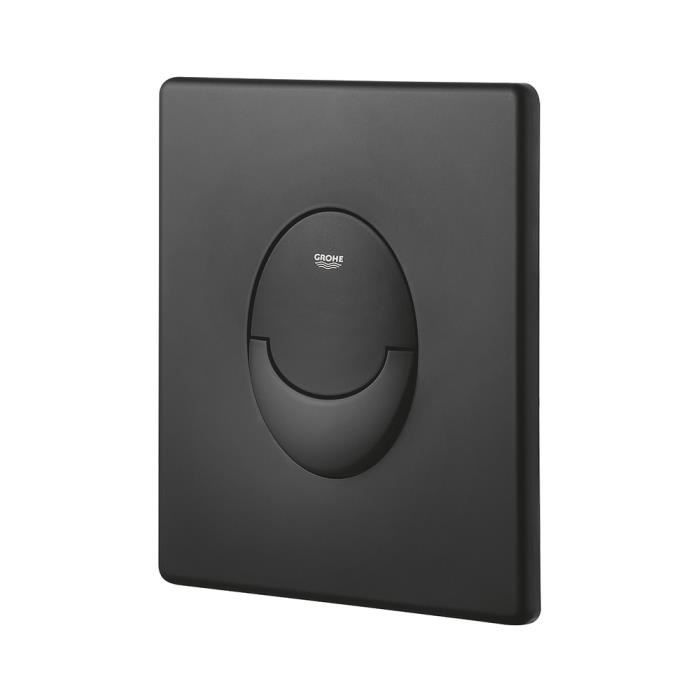 Plaque de commande WC - GROHE - Start - Noir - ABS - Double touche ...