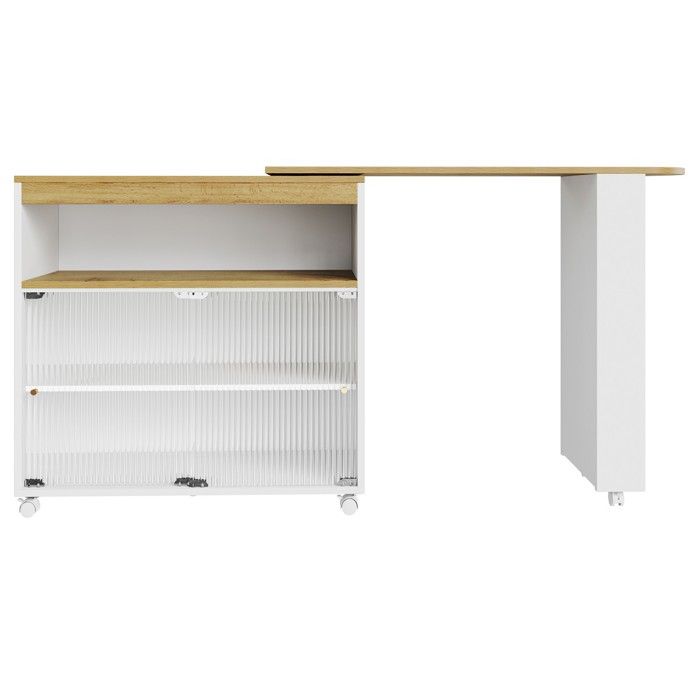 Table Bar Extensible-Rangement Intégré-Système Télescopique LED ...