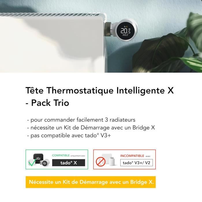 Tado Smart Radiator Thermostat X - Trio Pack AZ ML - Cdiscount Bricolage