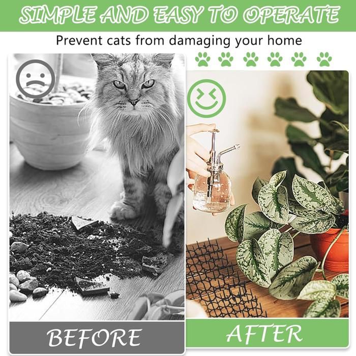 12 Pièces Répulsif chat - Tapis Anti Chat 15×20 cm - avec 8 Clous ...